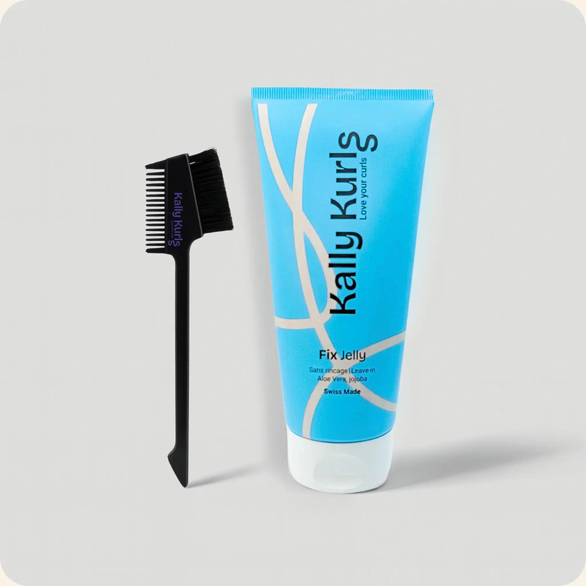 Fix Jelly + Brosse Double Face – Pack Fixation Cheveux Bouclés | KallyKurls